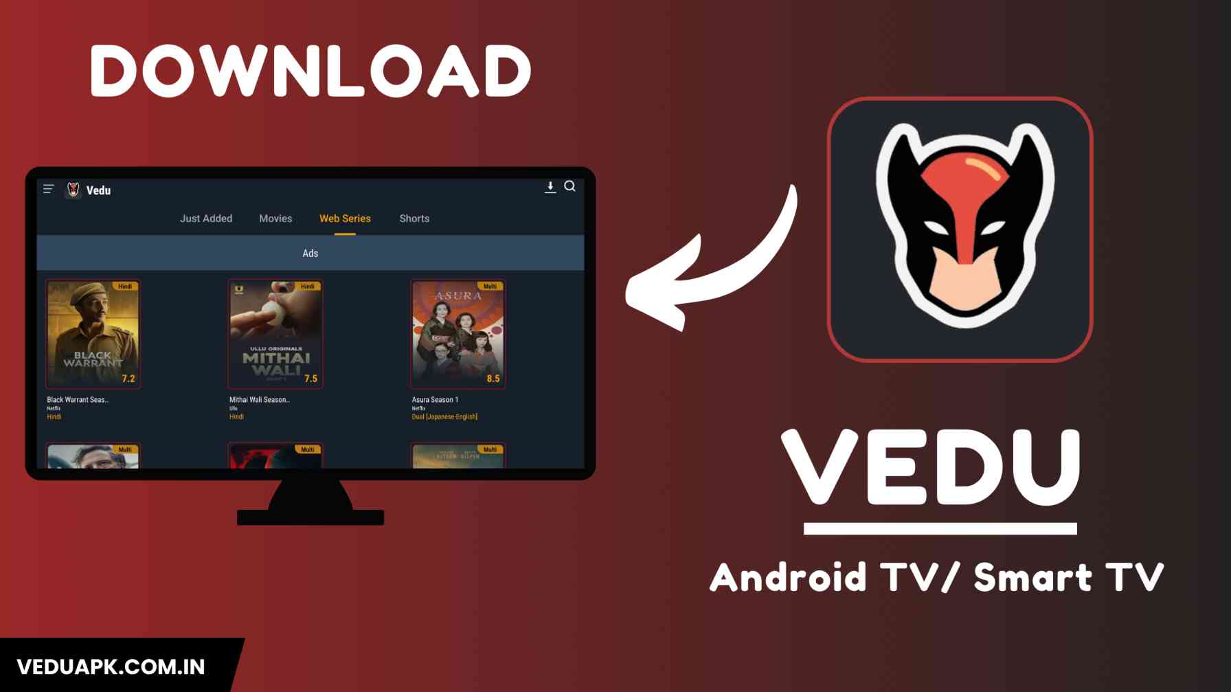 Vedu APK for Android TV Download [Watch HD Movies] 2025